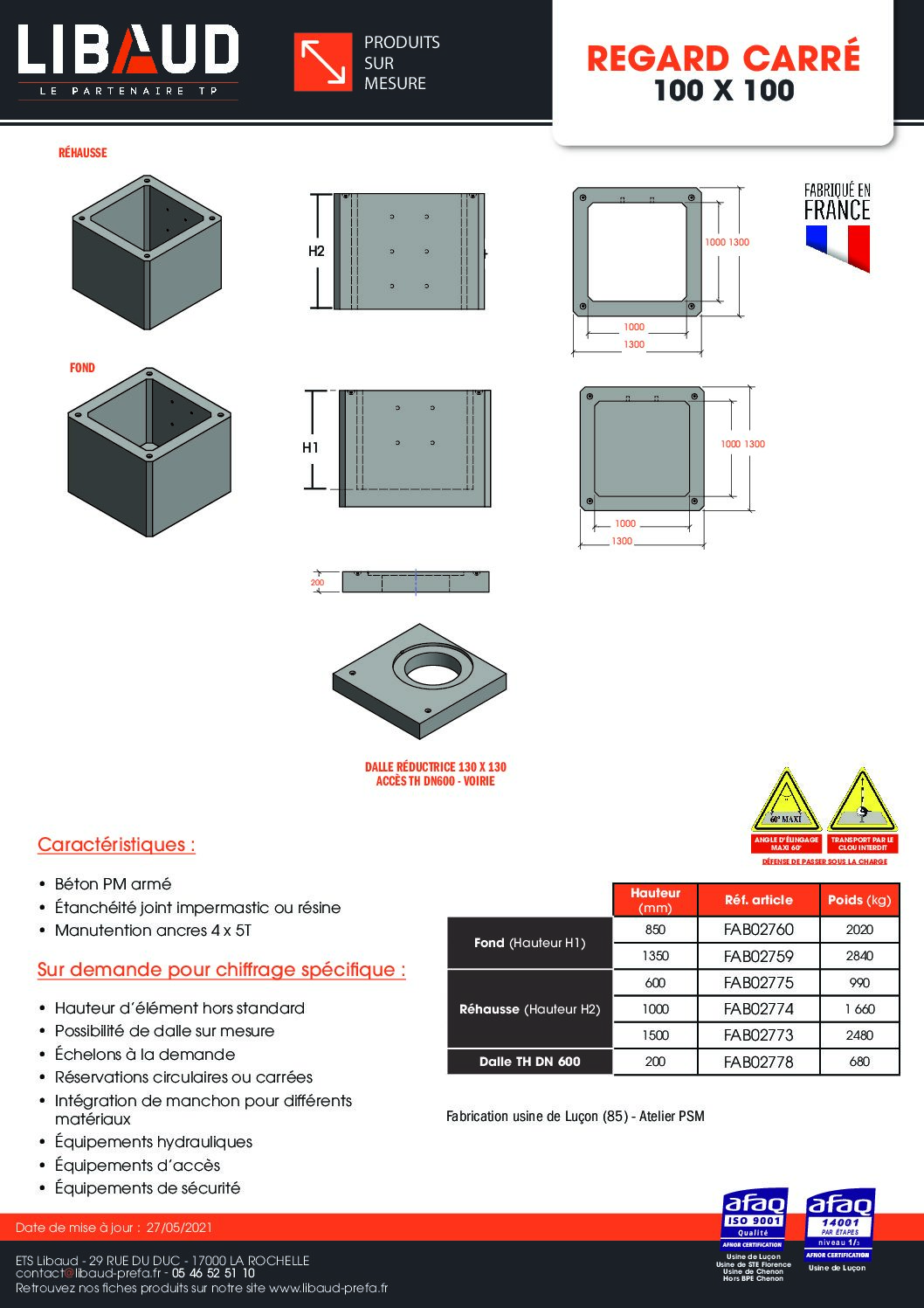 Documenthèque : Catalogues et fiches | Libaud Prefa Béton - Négoce TP